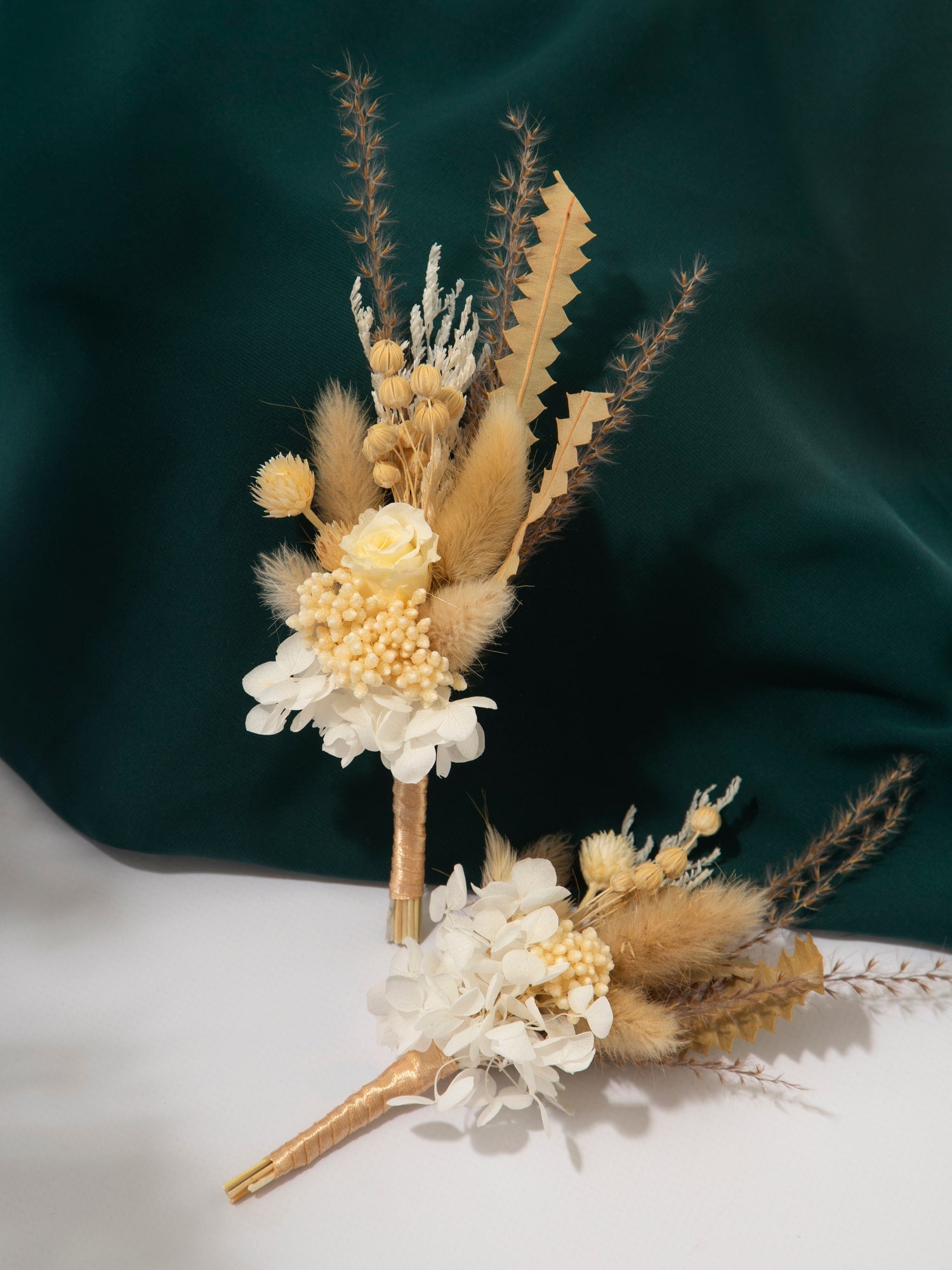 Boutonniere With Rose And Dried Rustic Wildflowers - DecorFlowerBar ...